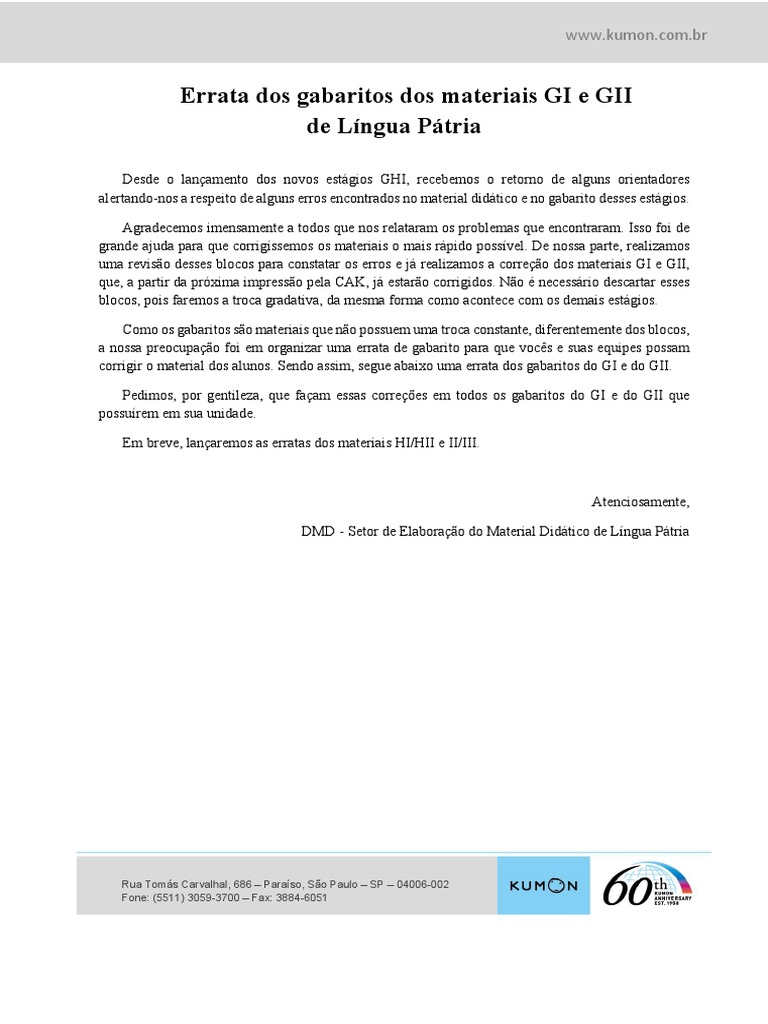 Erratas Dos Gabaritos GI e GII de LP PDF | PDF | Relâmpago