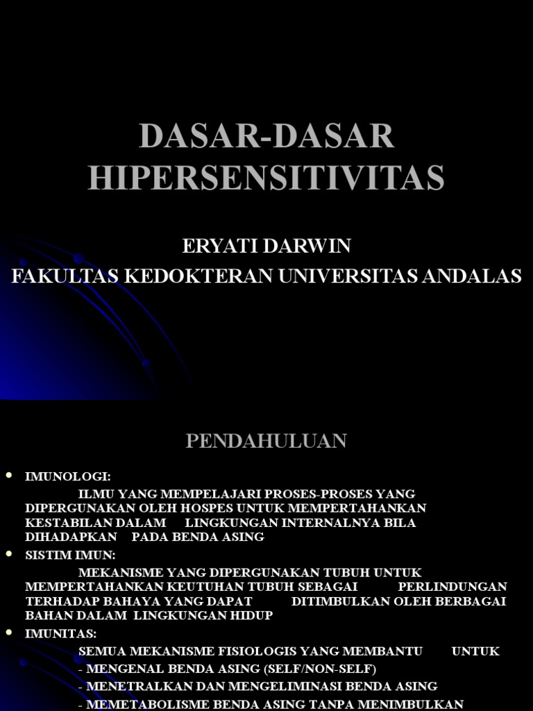 Dasar-Dasar Hipersensitivitas - Ery | PDF