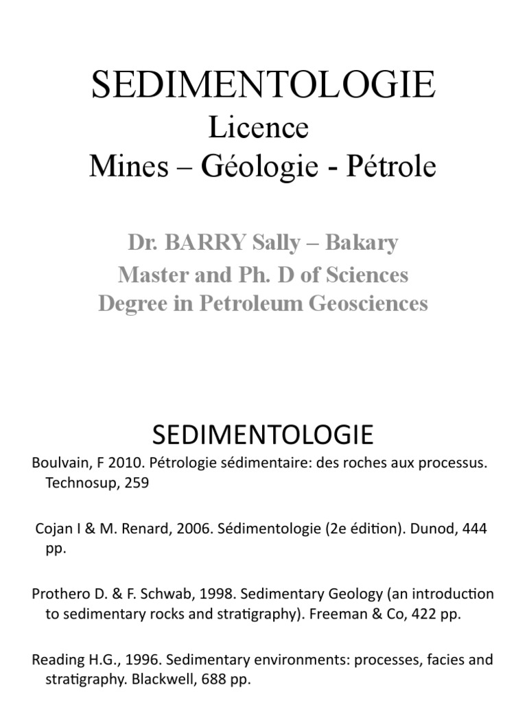 Sedimentologie L1 Upab MGP 1 | PDF | Roche sédimentaire | Érosion