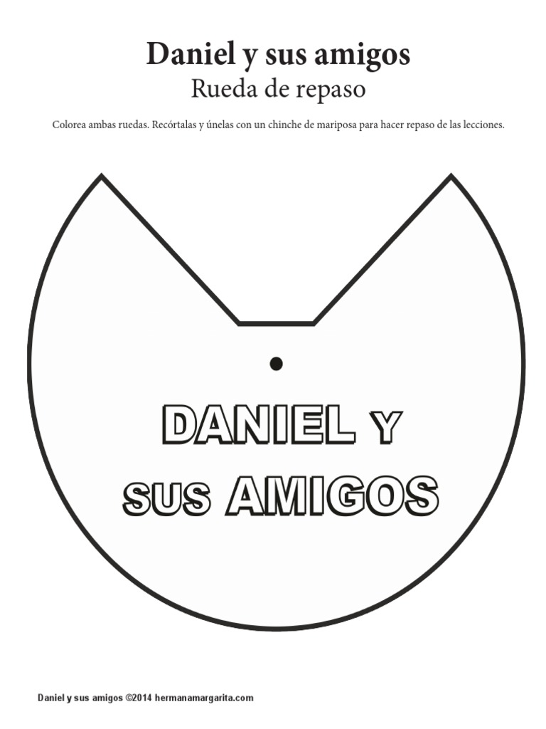 Daniel y Sus Amigos Rueda de 4 para Colorear | PDF