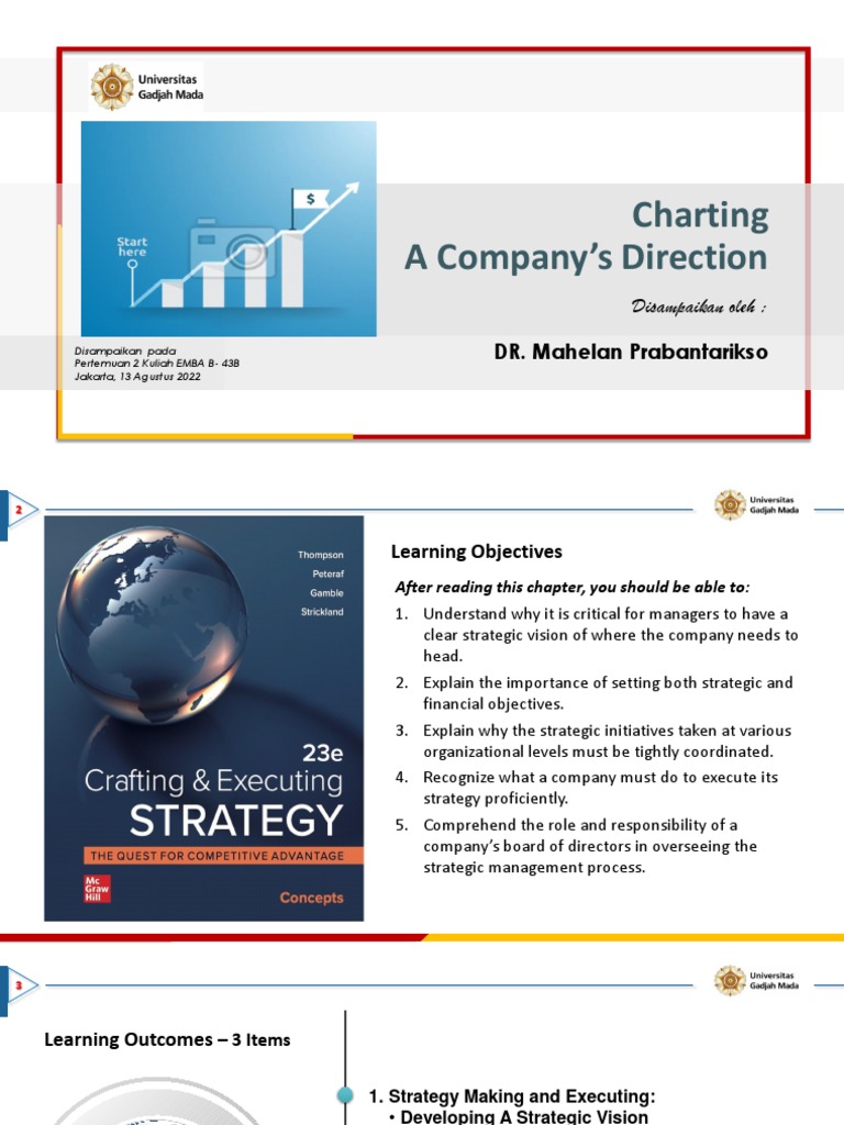 2 MATERI MATA KULIAH STRATEGIK MANAGEMENT MM UGM - Charting A Company ...