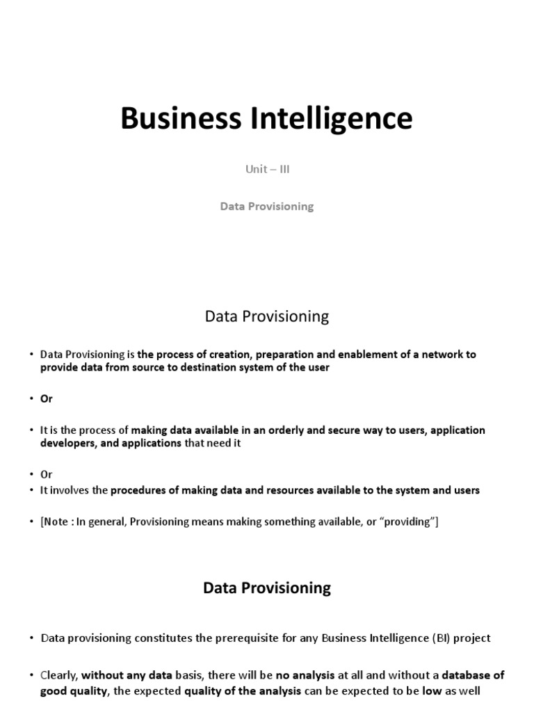 BI Unit 3 | PDF | Databases | Business Intelligence