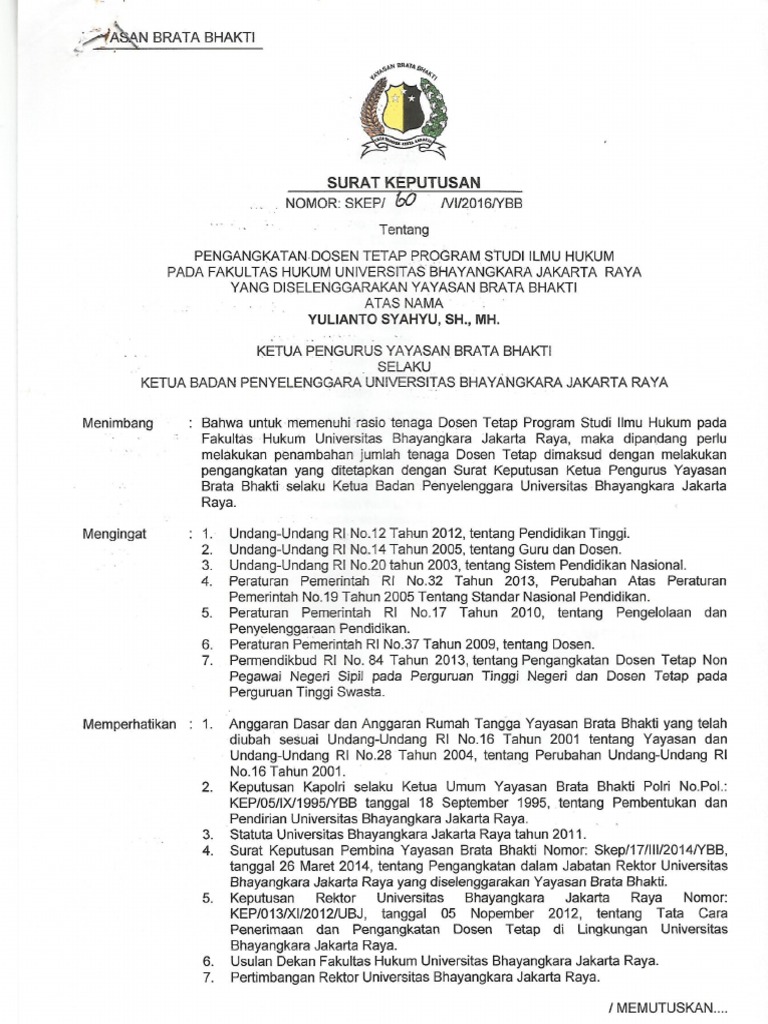 Pengangkatan Dosen Tetap PDF | PDF Pengangkatan Dosen Tetap PDF | PDF