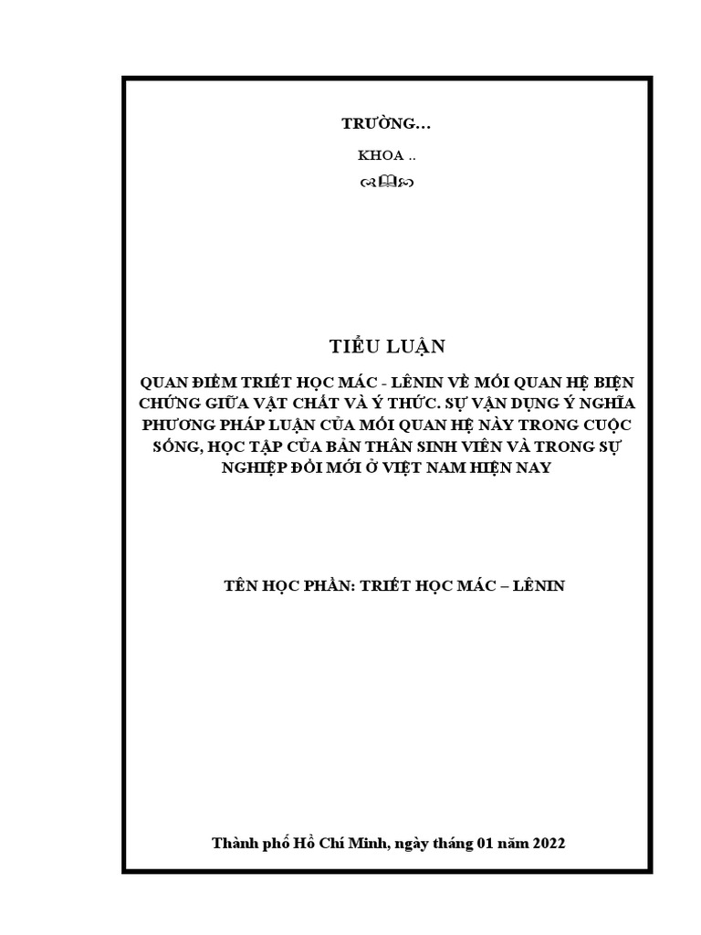 (123doc) - Tieu-Luan-Quan-Diem-Triet-Hoc-Mac-Lenin-Ve-Moi-Quan-He-Bien-Chung-Giua-Vat-Chat-Va-Y ...