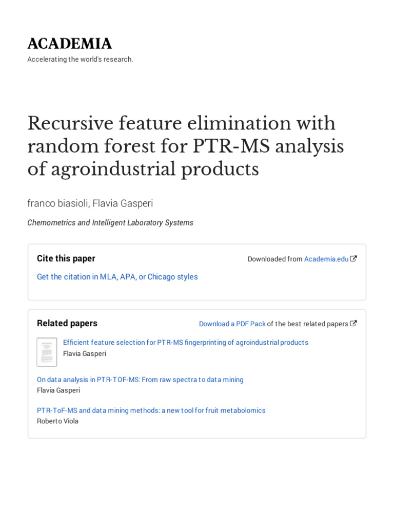 Recursive Feature Elimination With | PDF | Support Vector Machine ... Recursive Feature Elimination With | PDF | Support Vector Machine ...