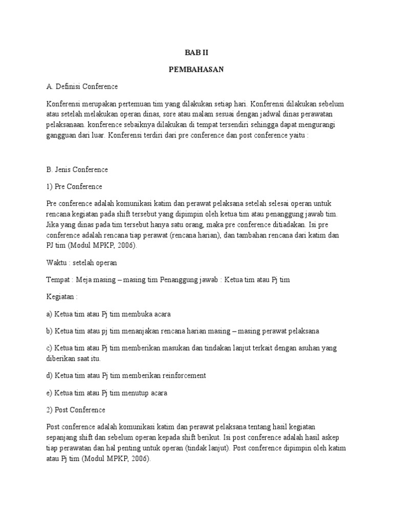 Bab 2 Konsep Conference | PDF