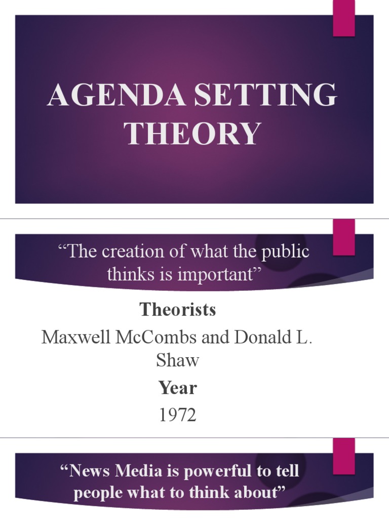 Agenda Settimg Theory | PDF | Mass Media | News