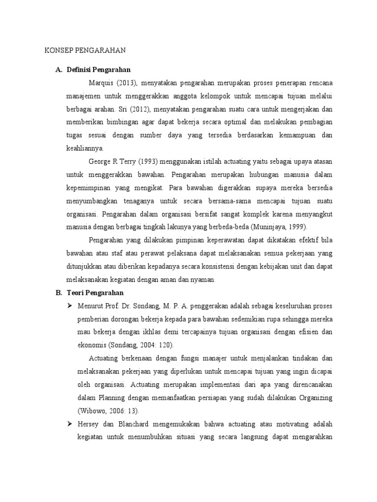 KONSEP PENGARAHAN | PDF