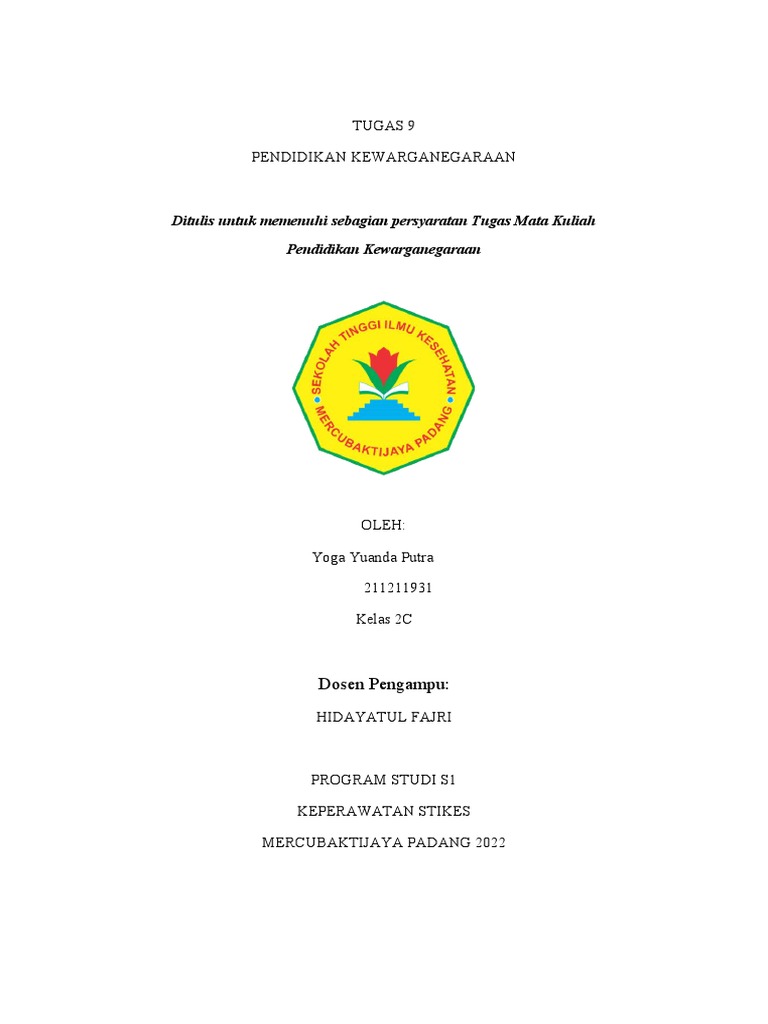 TUGAS (9) Kewarganegaraan YOGA YUANDA PUTRA Nim. 211211931, Kls 2C | PDF