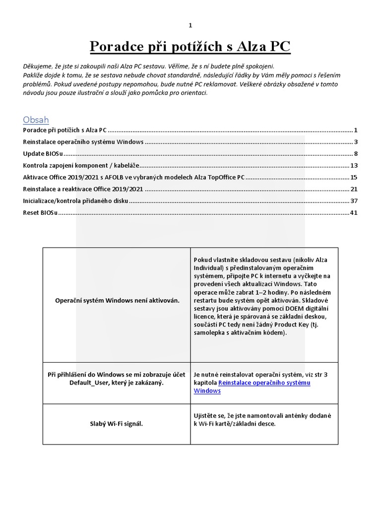 Poradce Při Potížích Alza PC - CZ PDF | PDF