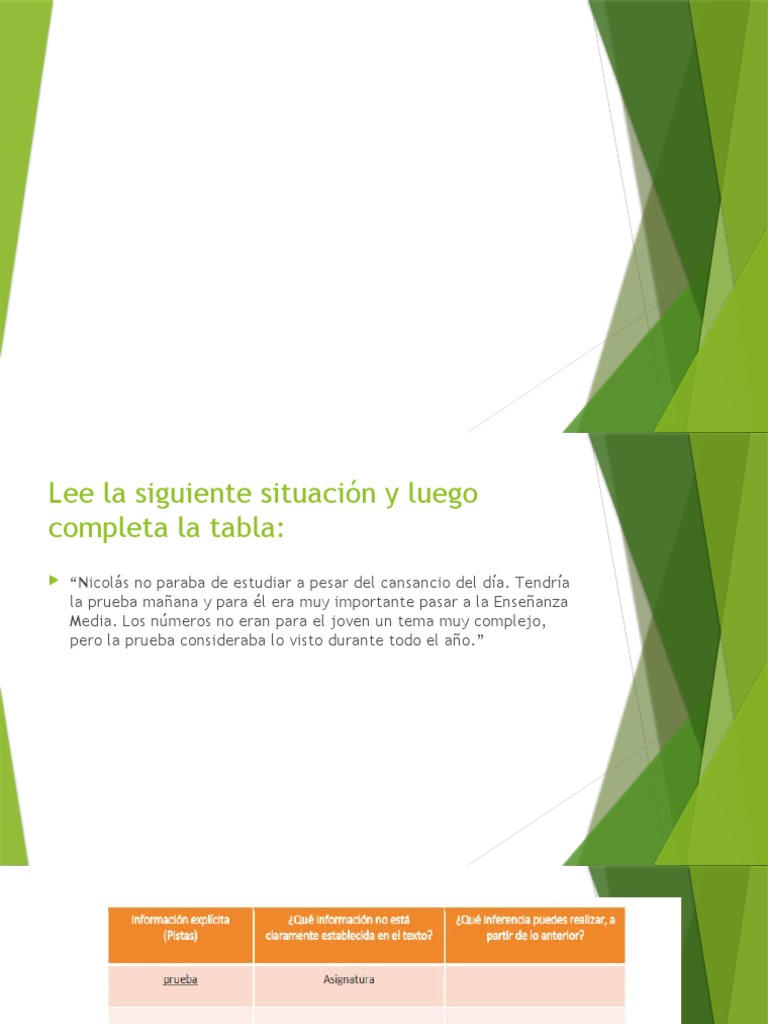 Inferencias e Idea Principal | PDF