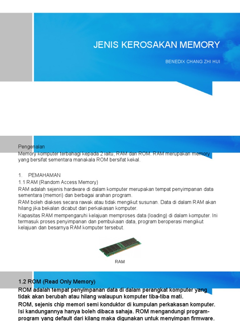 Jenis Kerosakan Memory | PDF | Komputer