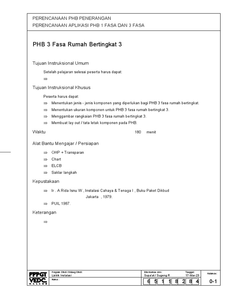 PHB 3 Fasa Rumah Bertingkat 3 | PDF