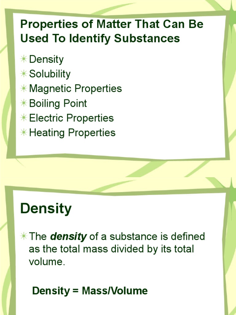 MELC 1 Use Properties of Matter To Identify Substances and To Separate Them | PDF | Filtration ...