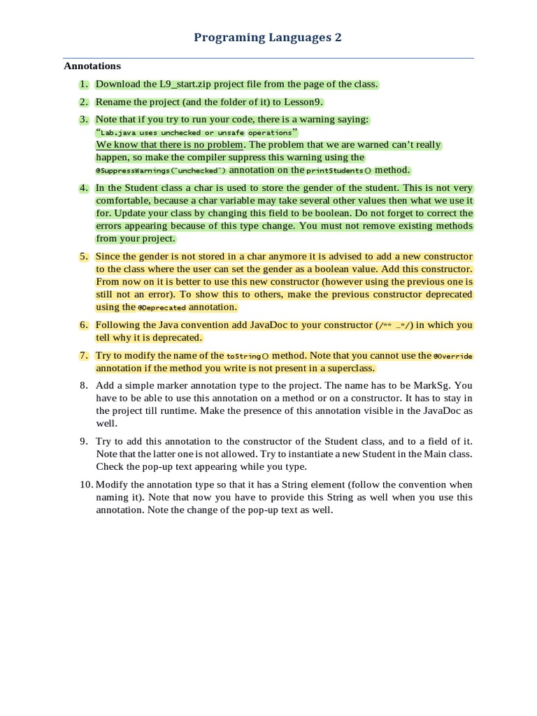 Java Programming Language Enhancements | PDF