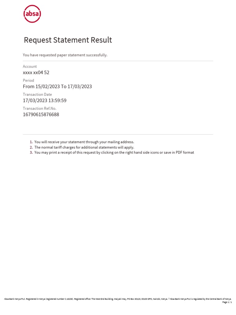 Request Statement Result: XXXX xx04 52 From 15/02/2023 17/03/2023 To 17/03/2023 13:59:59 ...