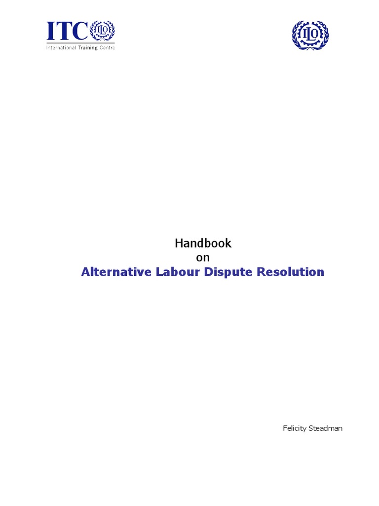 ADR Handbook - Steadman | PDF | Alternative Dispute Resolution | Mediation
