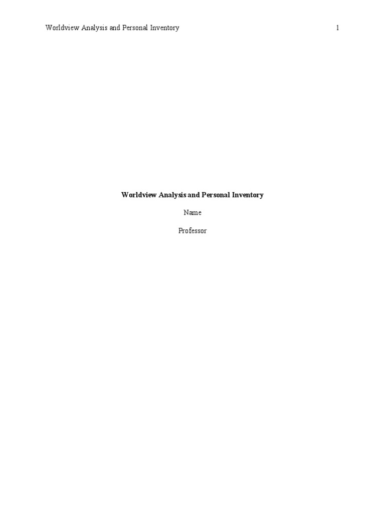 Worldview Analysis: Christianity vs. Relativism | PDF | God | Reality