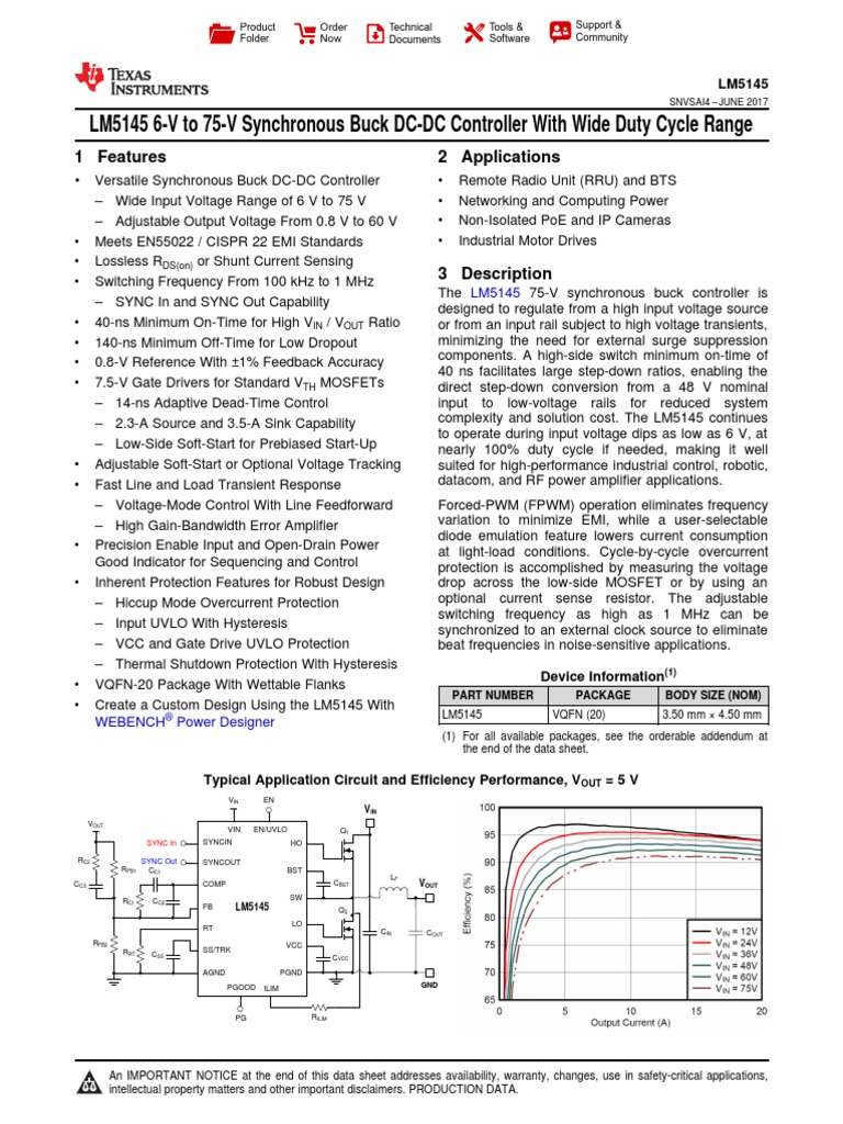 LM 5145 | PDF | Field Effect Transistor | Mosfet