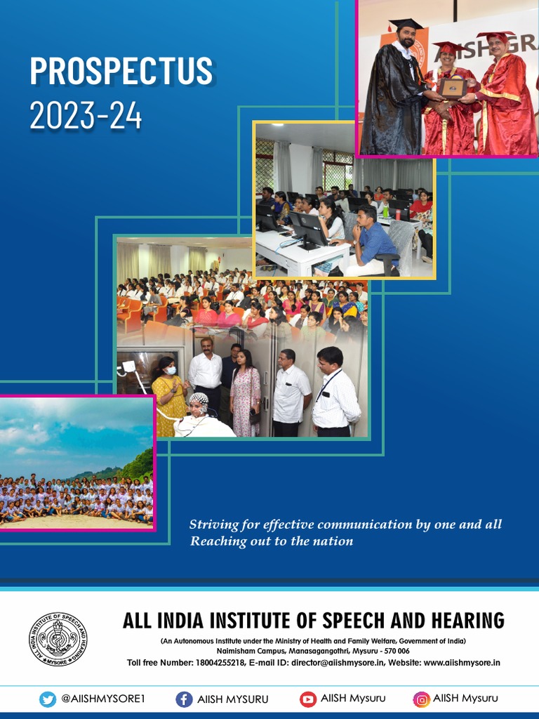 Aiish Prospectus PDF | PDF | University And College Admission | Audiology
