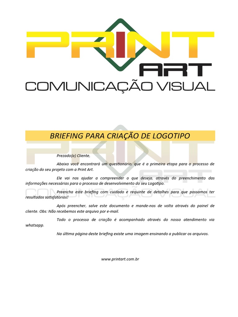 Modelo Briefing Logotipo | PDF