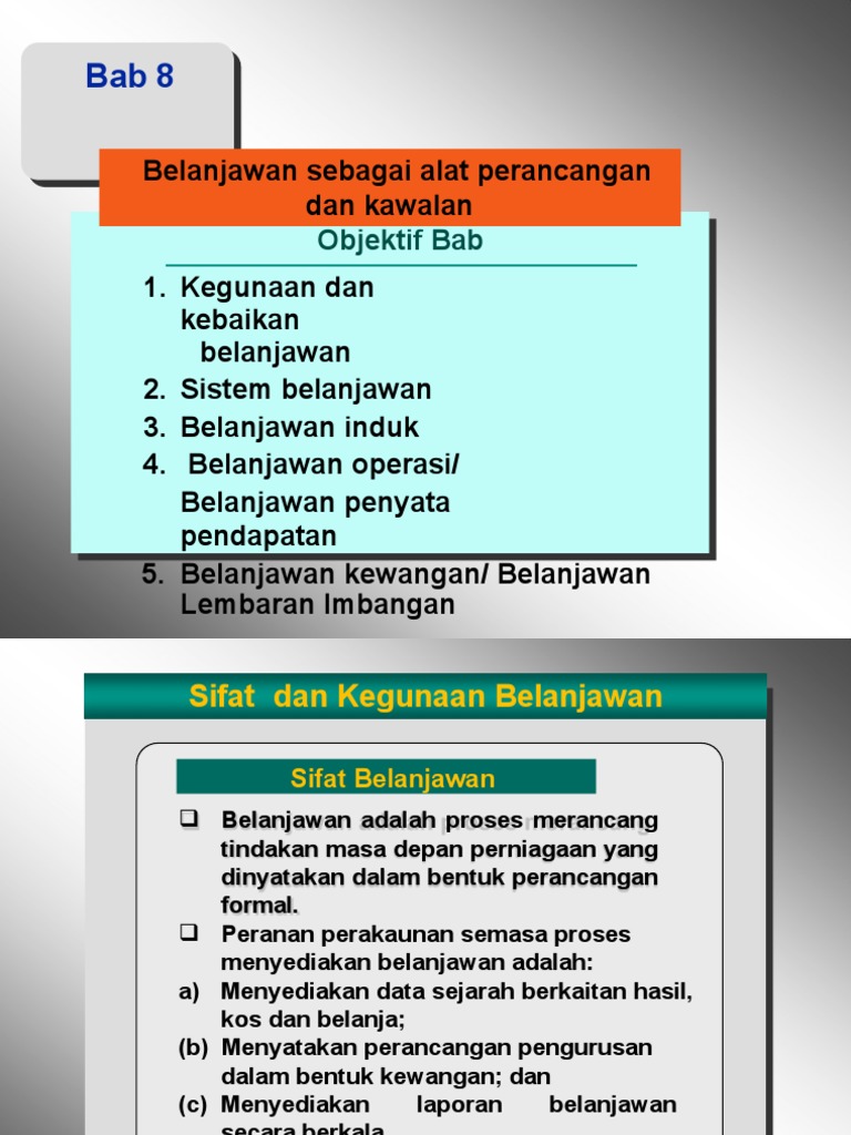 Bab 8 Belanjawan | PDF