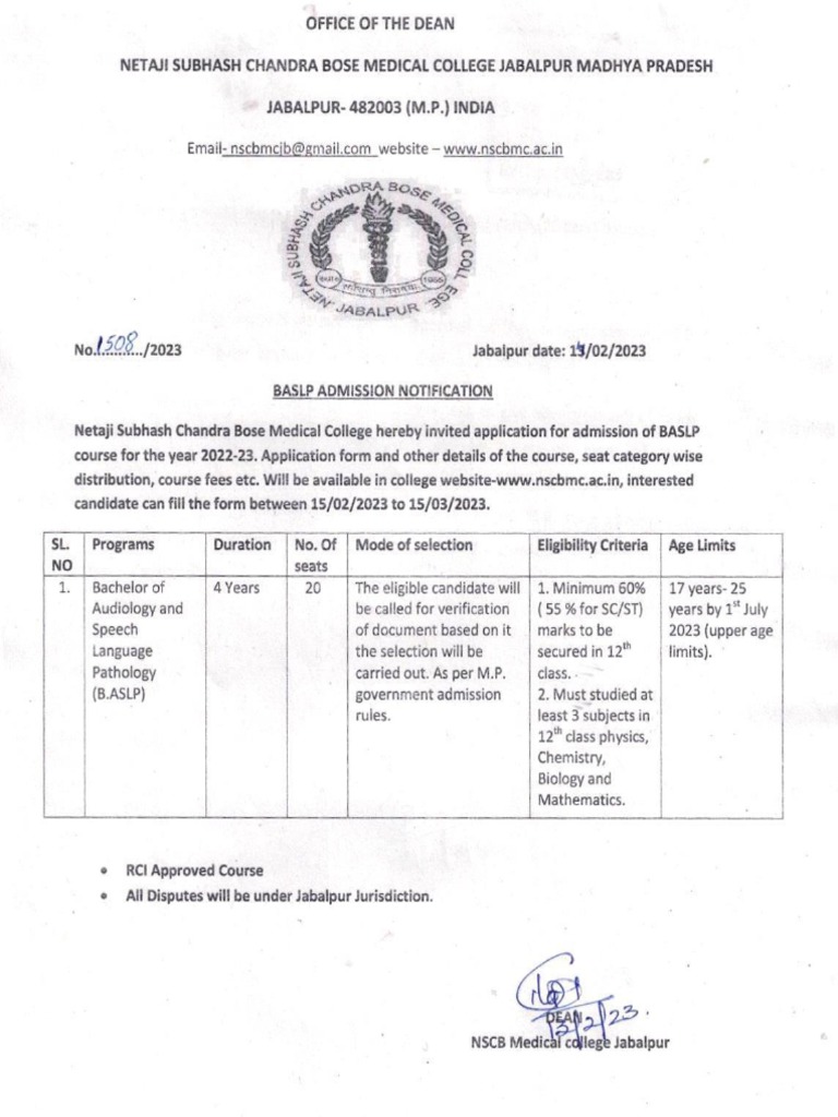 BASLP Notification PDF | PDF
