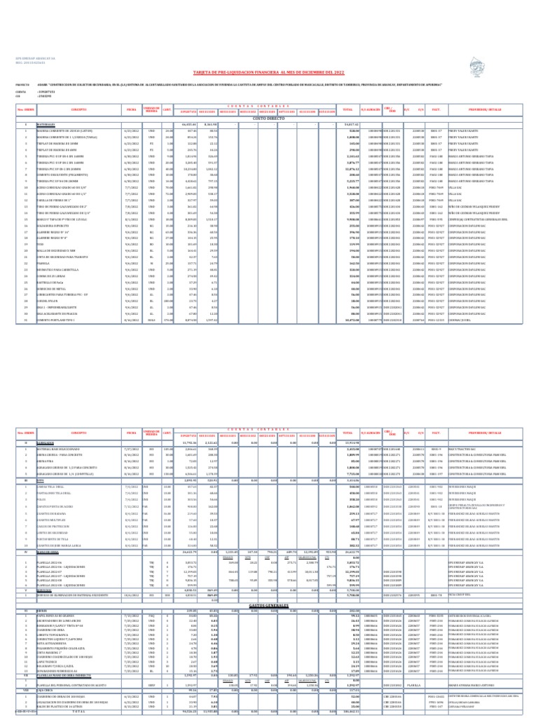Tarjeta de Pre-Liquidacion-151 | PDF | Construyendo tecnología ...