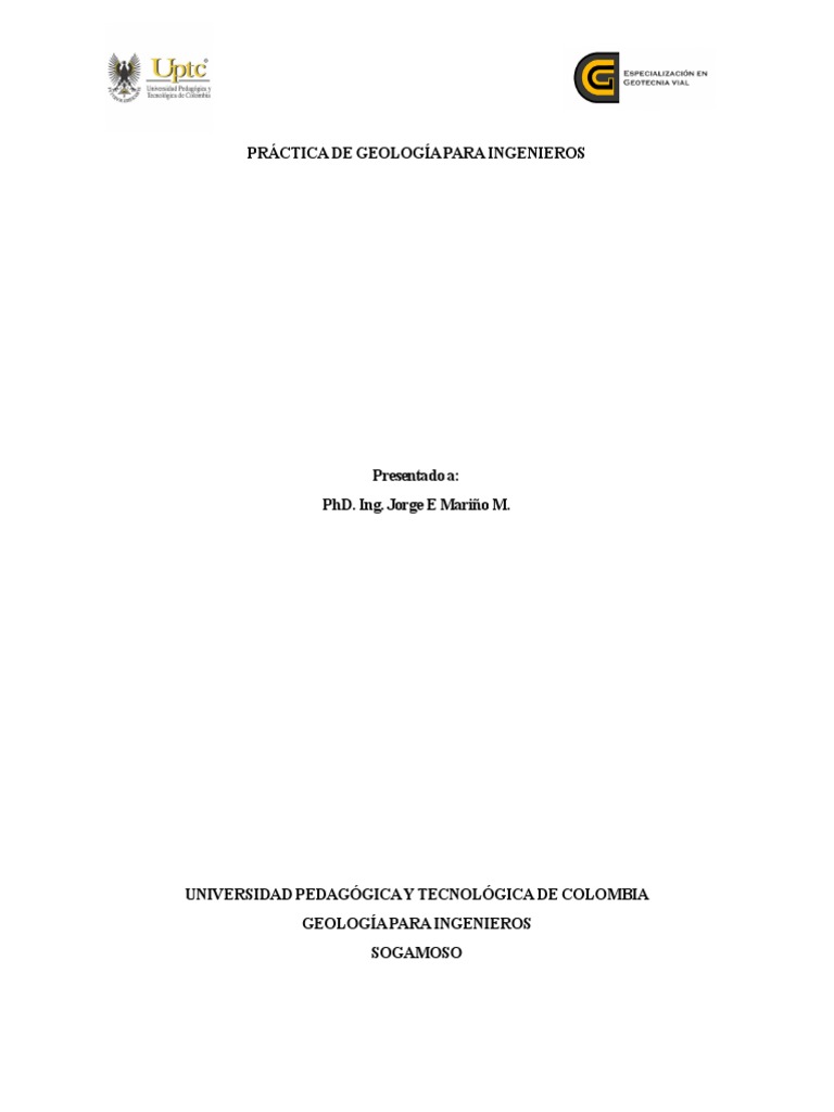 Informe_prac1.docx | PDF | Estrato | Falla (geología)