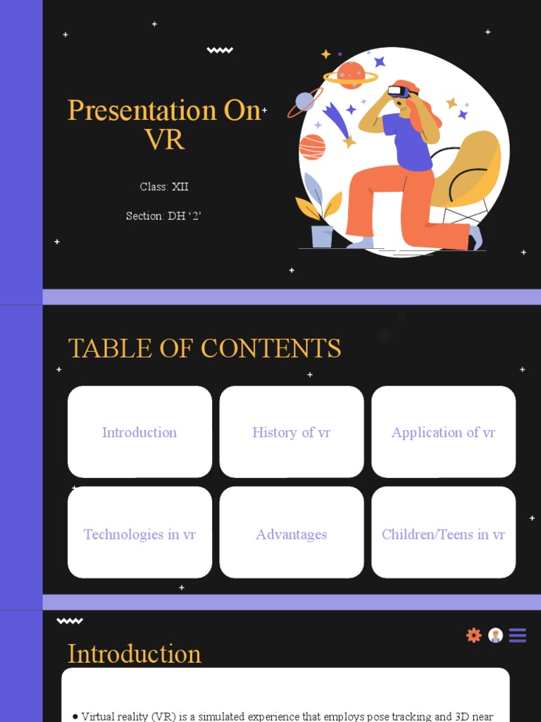 Presentation On VR | PDF | Virtual Reality | Input/Output