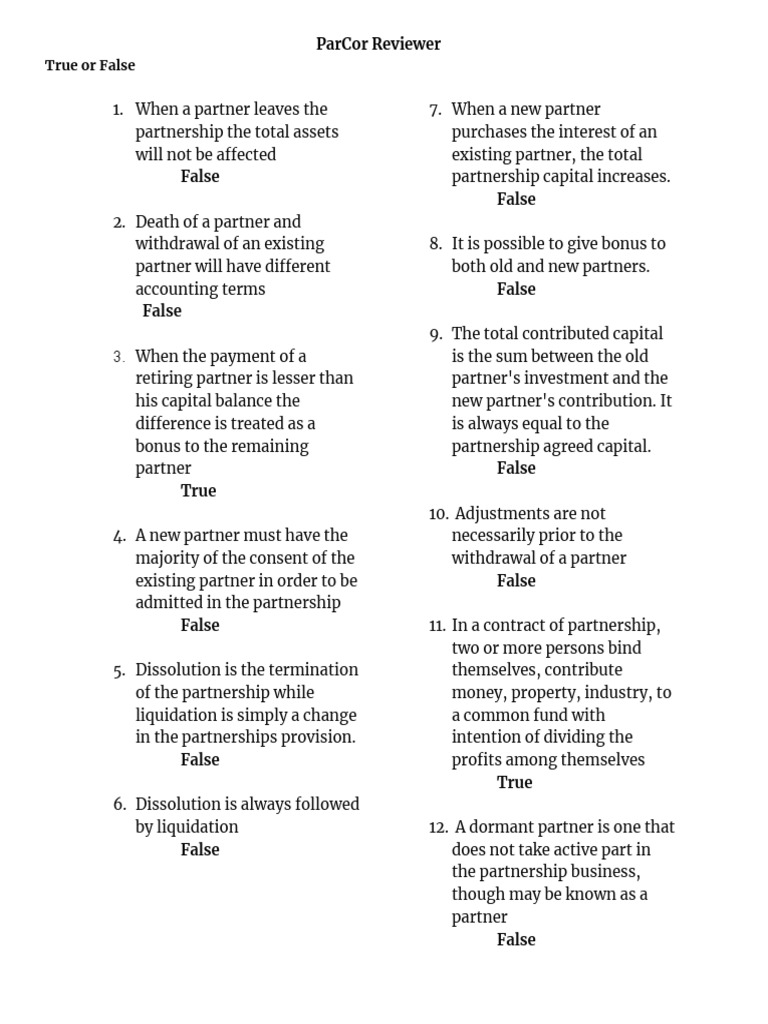 Par Cor | PDF | Partnership | Limited Partnership