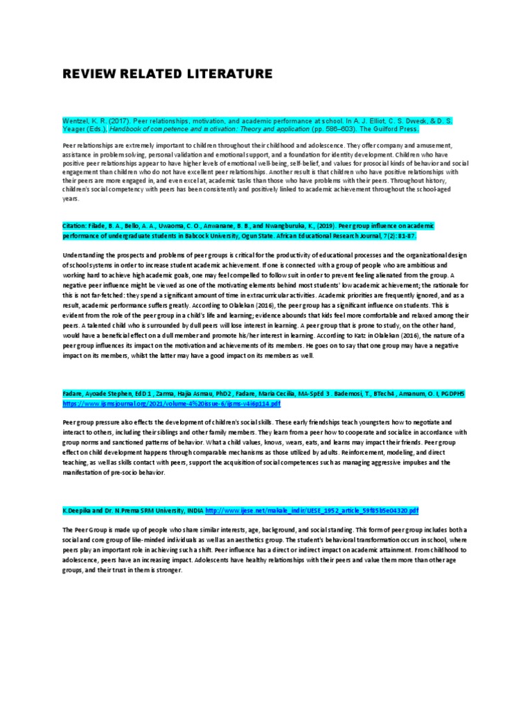 Review Related Literature - PR1 | PDF