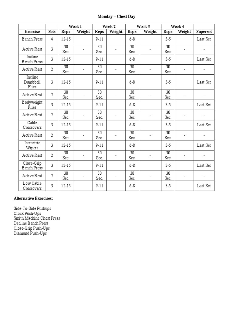 Workouts | PDF | Physical Exercise | Strength Training