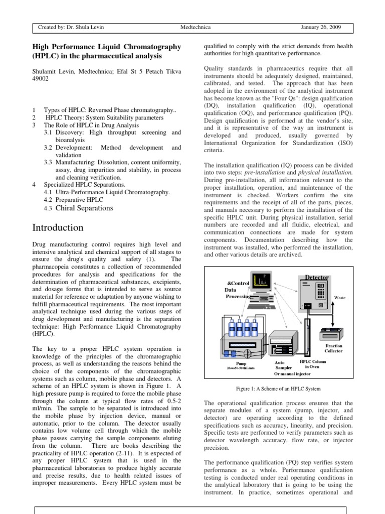 HPLC in Pharmaceutical Analysis Guide | PDF | High Performance Liquid ...