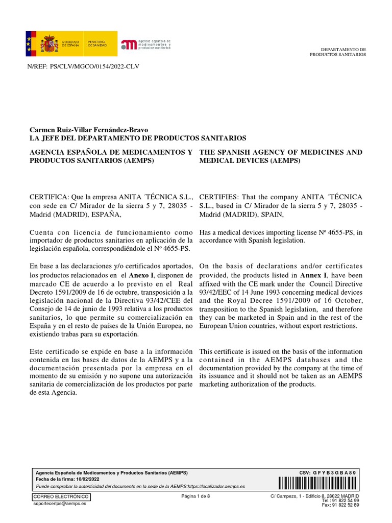 FSC (From Spain) PDF | PDF | Gobierno | Equipo medico