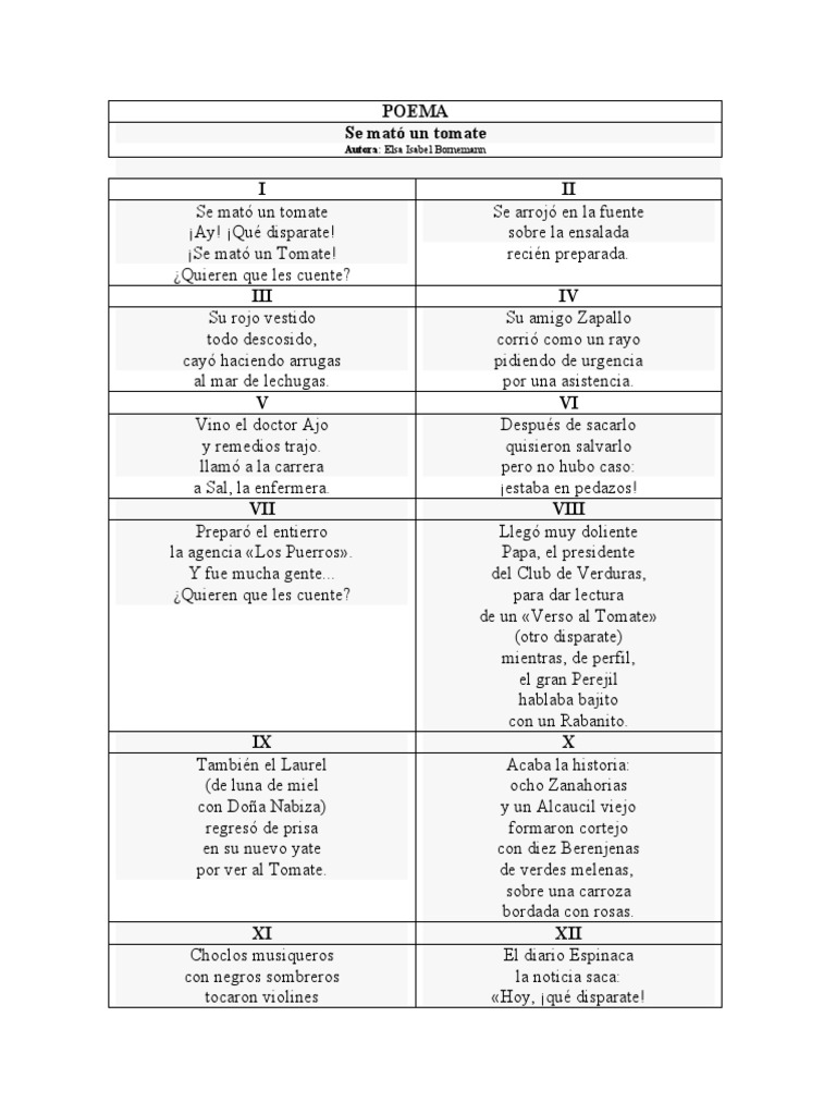 Se Mató Un Tomate | PDF | Alimentos | Vegetales