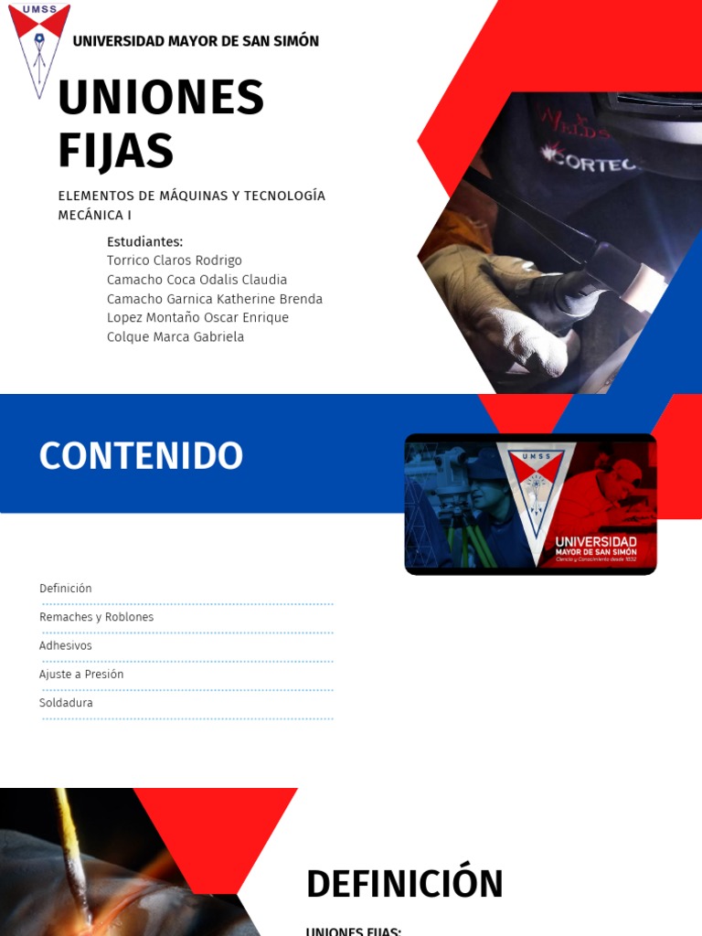 Tipos de Uniones Fijas en Mecánica | PDF | Construcción | Soldadura