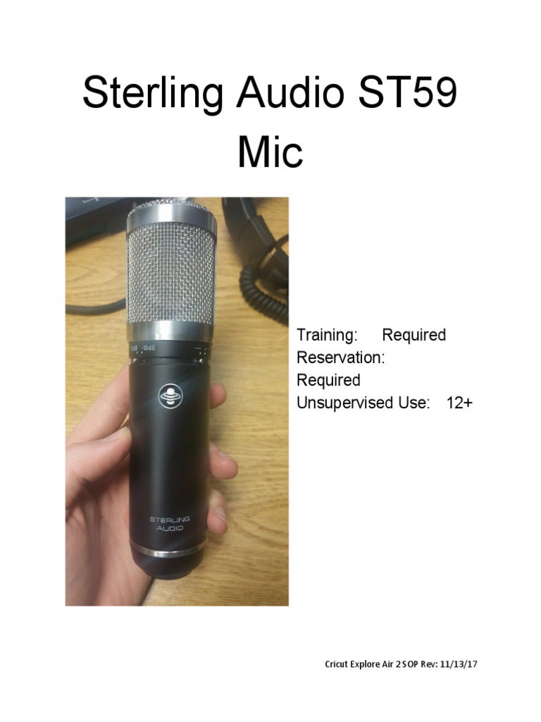 Sterling Audio ST59 Mic | PDF