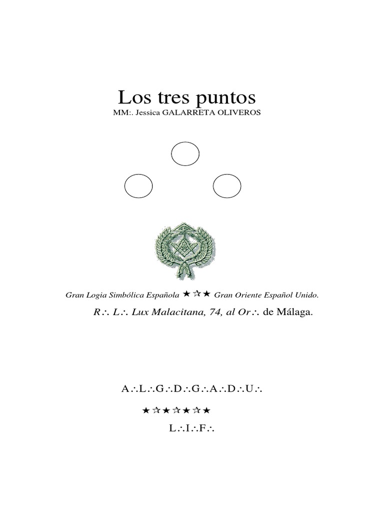 Los Tres Puntos: de Málaga | PDF | Masonería | Los símbolos