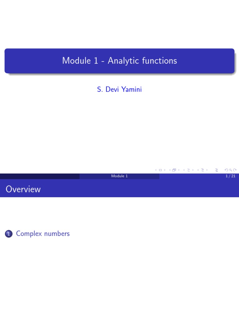 Module1 Analytic Functions Pdf Pdf Function Mathematics Analytic Function