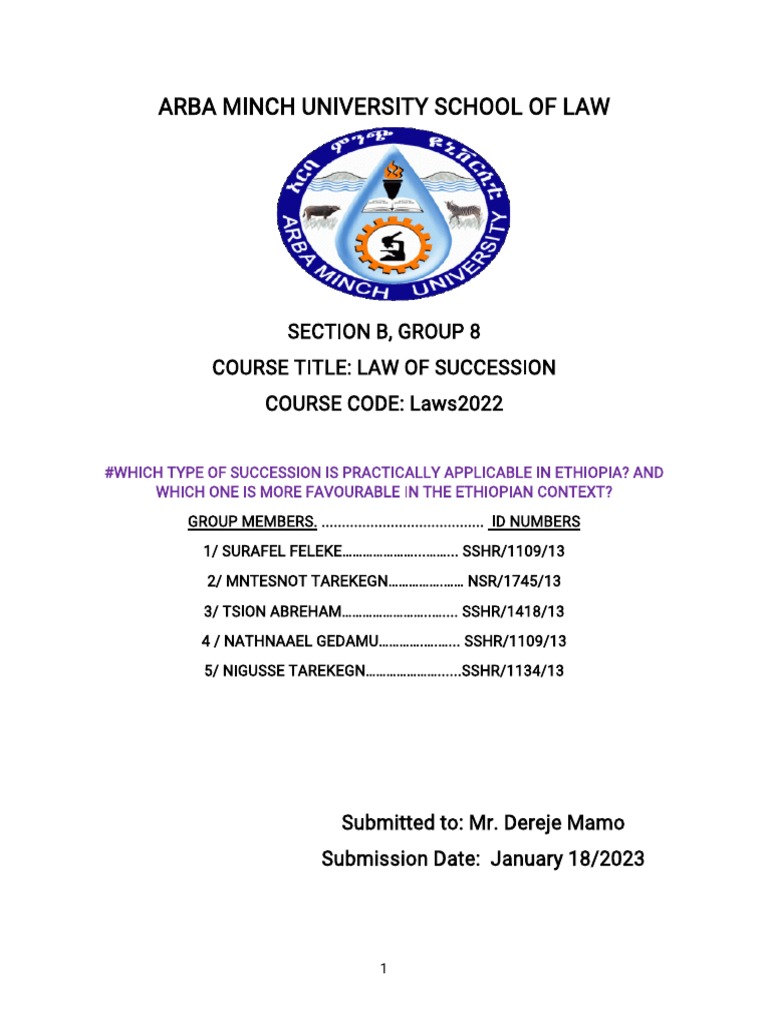 Succession Assignment Finally Edited PDF | PDF | Will And Testament ...