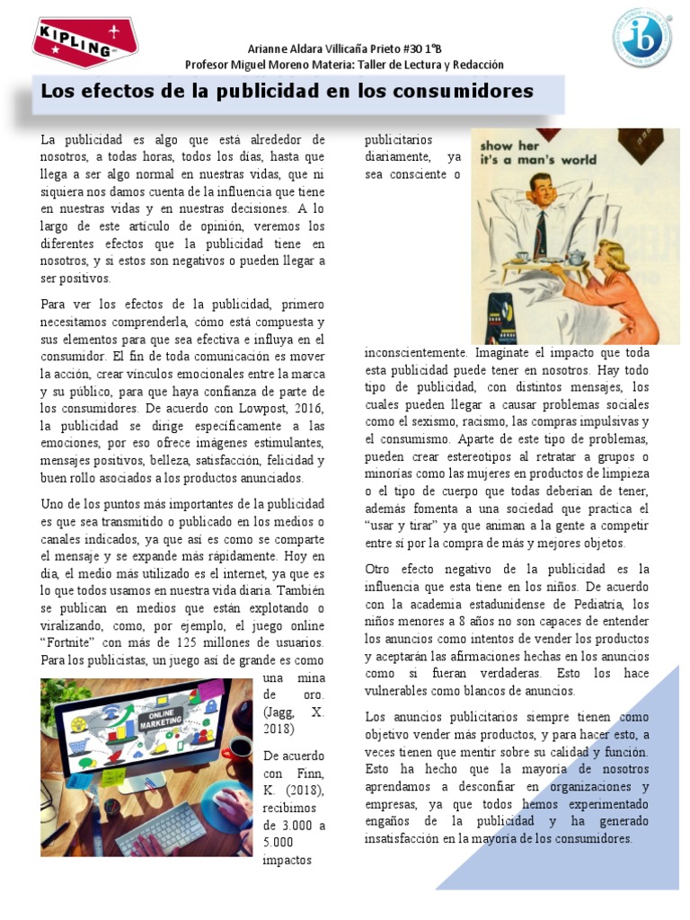 Los Efectos de La Publicidad en Los Consumidores | PDF | Publicidad