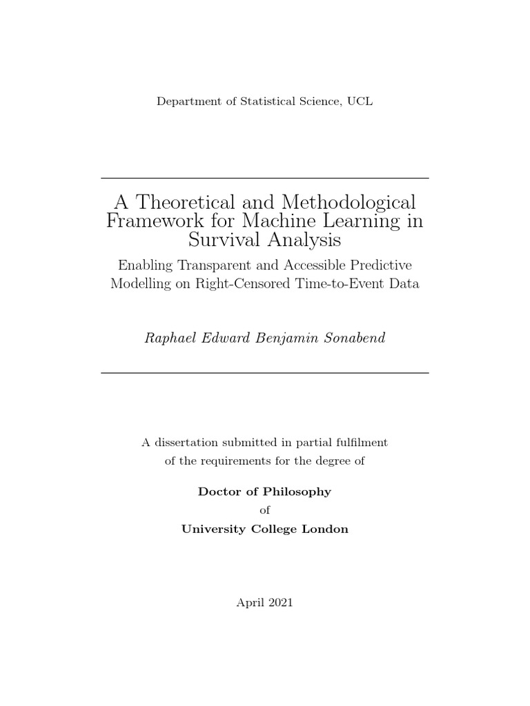 Raphael Sonabend PHD Thesis | PDF | Function (Mathematics) | Machine Learning