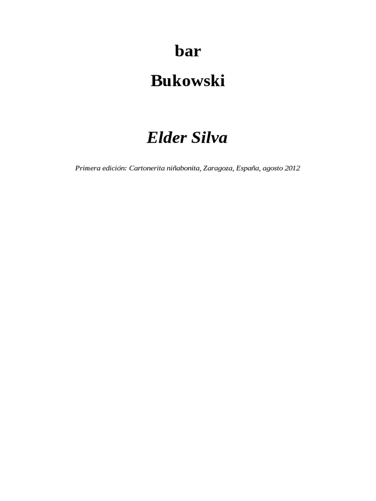 Bar Bukowski | PDF | Adidas