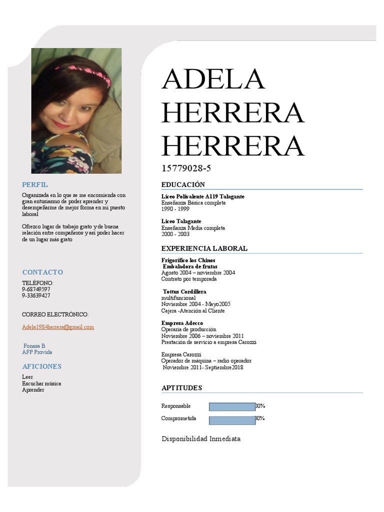 CV de Adela Herrera | PDF