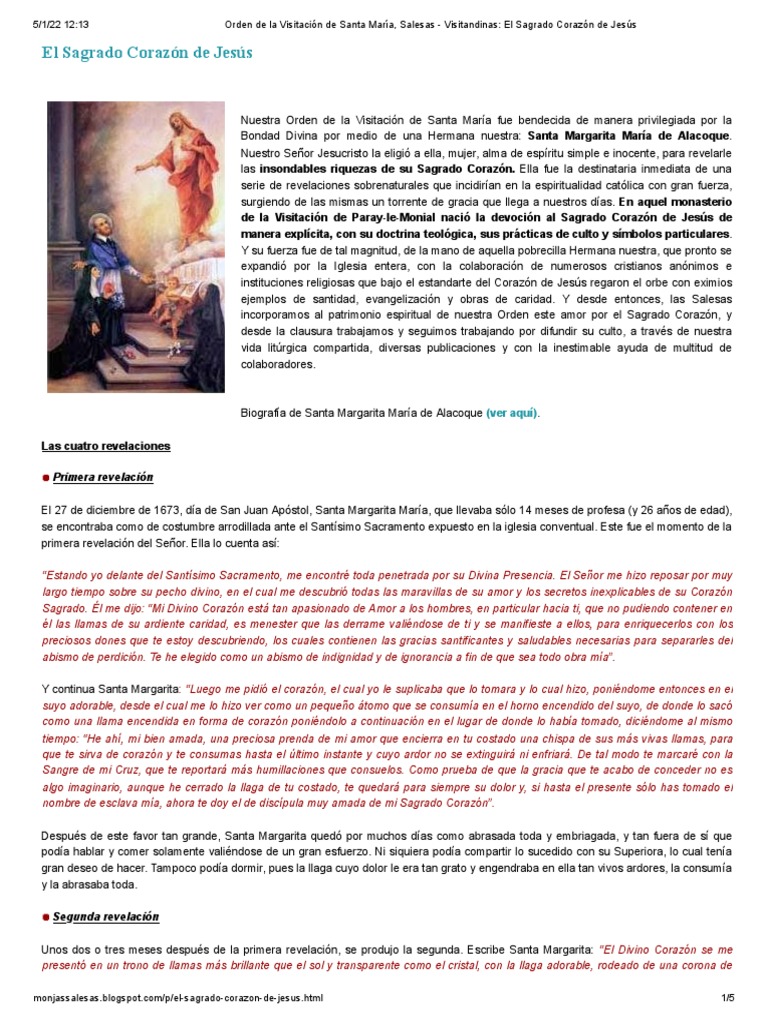 4-Orden de La Visitación de Santa María, Salesas - Visitandinas - El ...