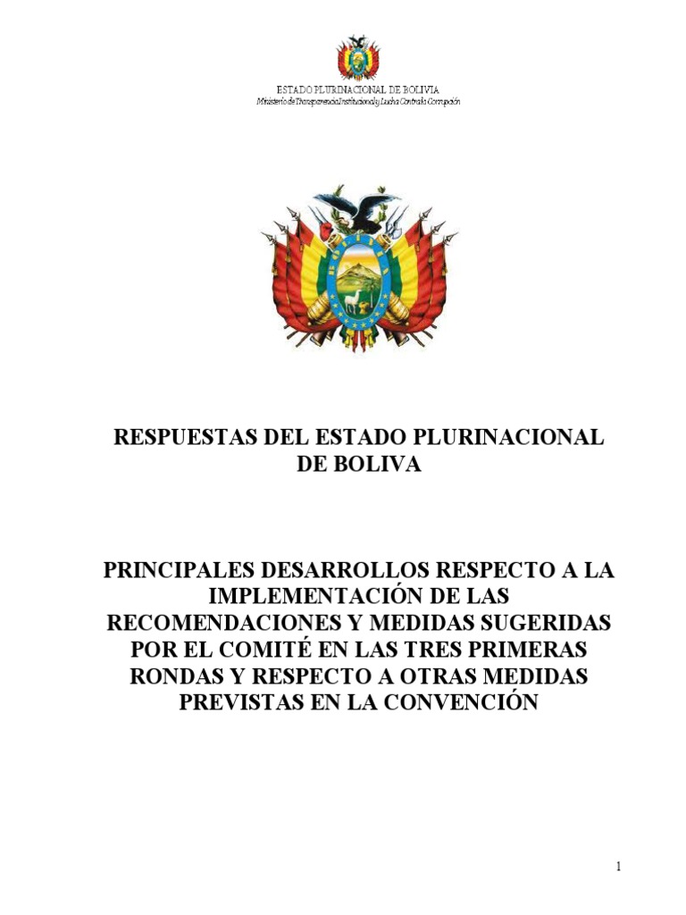 Microsoft Word - Bolivia PDF | Descargar gratis PDF | Corrupción política | Estado (política)
