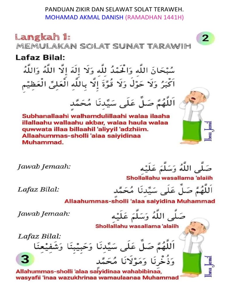 Panduan Zikir dan Selawat Teraweh | PDF