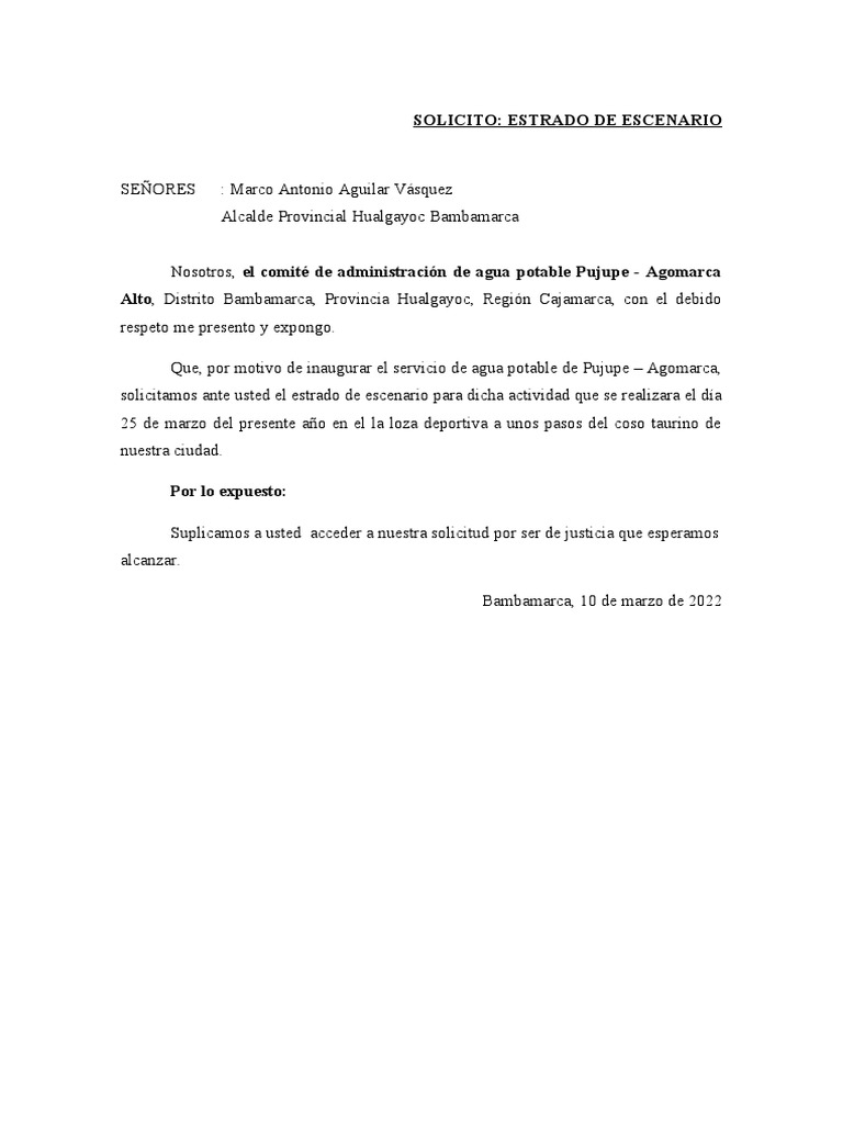 SOLICITO Tabladillo | PDF