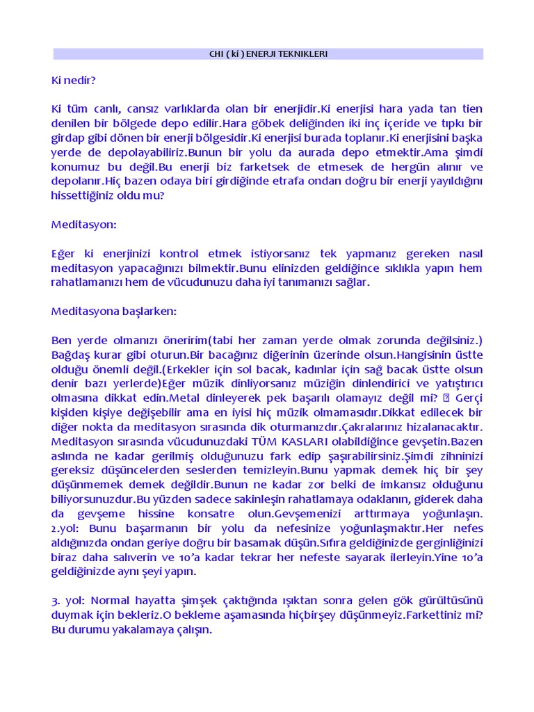 Chi Ki Enerji Teknikleri Pdf